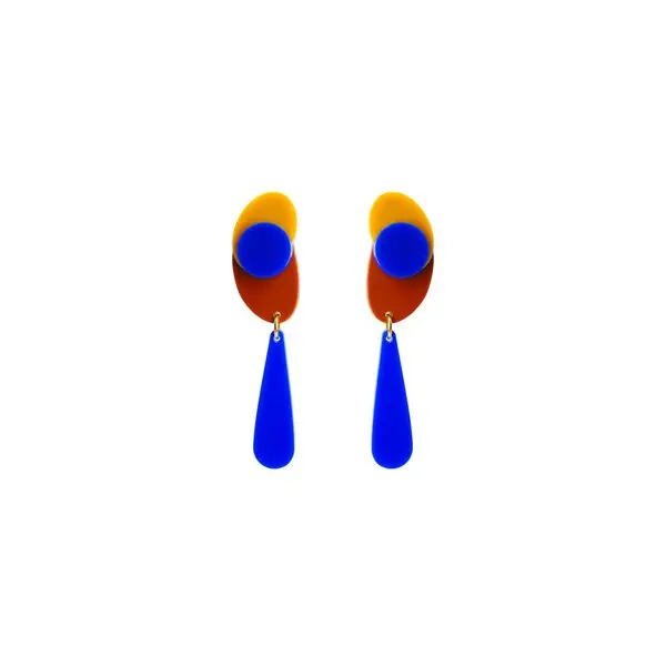 GISSA BICALHO Handmade Acrylic Earring Organic F Bic