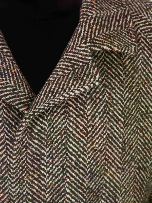 Tagliatore Herringbone Belted Coat