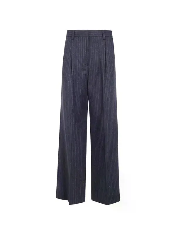 Filippa K Darcey Pinstripe-pattern Pleated Trousers - Grey