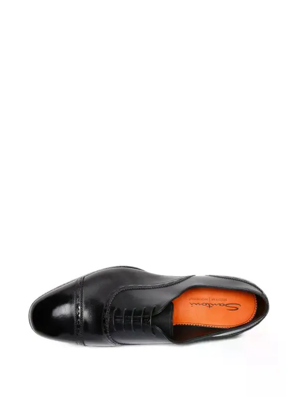 Santoni Perforated Leather Oxford Shoes