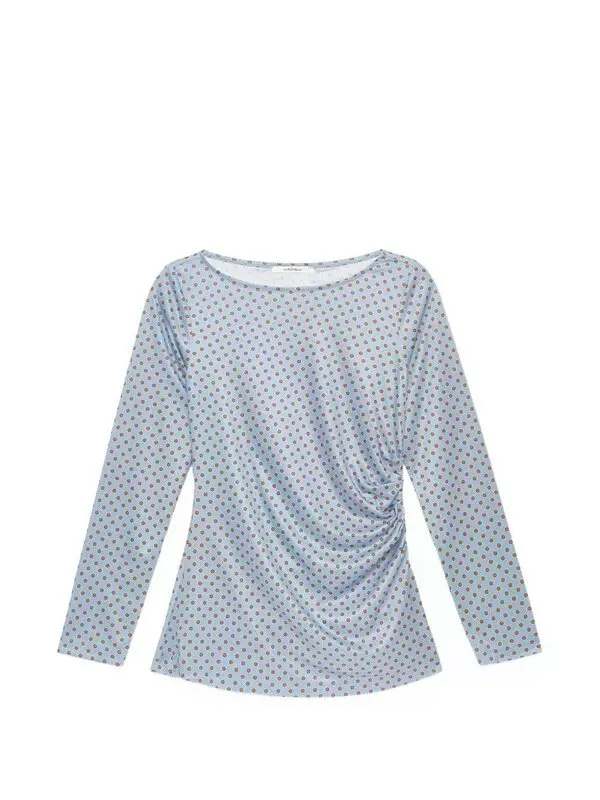 Malìparmi Micro-print Gathered T-shirt