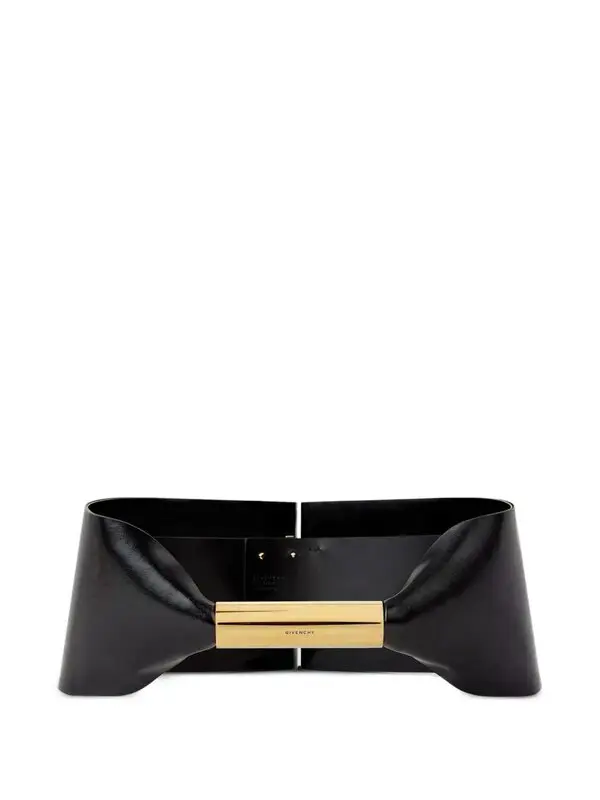 Givenchy Bow-effect Waist Belt In Leather - Black