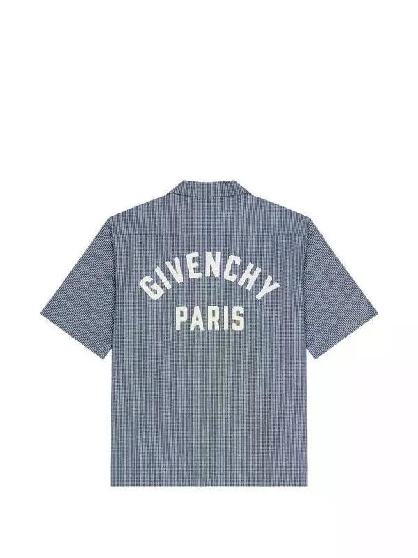 Givenchy Checked Shirt In Cotton With Paris Embroidery