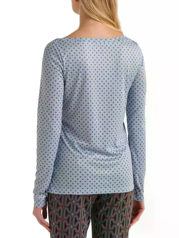 Malìparmi Micro-print Jersey T-shirt - Blue