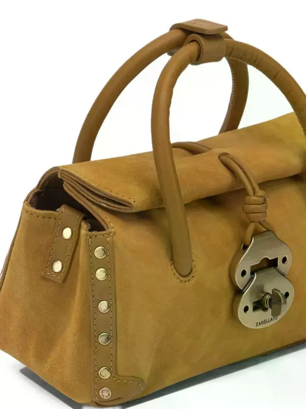 ZANELLATO Baby Dotta Stud-embellished Suede Tote Bag