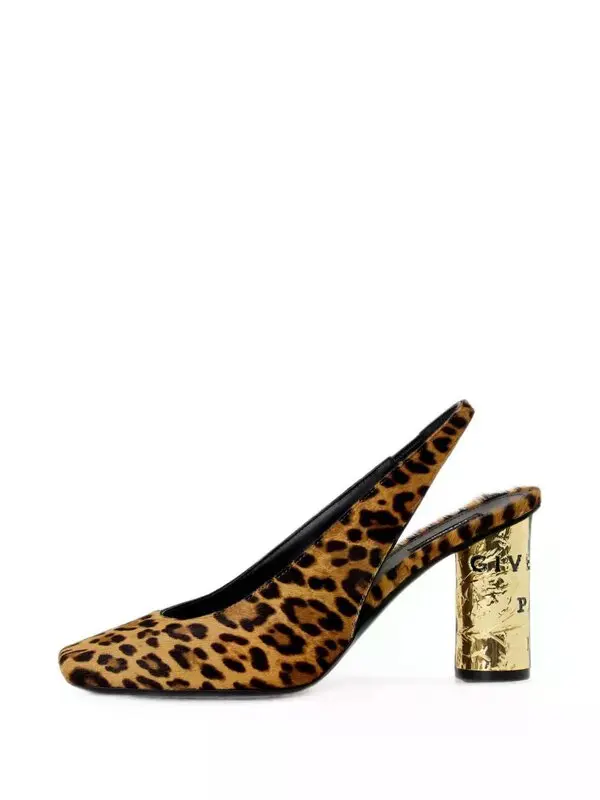 Givenchy Tape Slingbacks In Leopard-effect Pony Leather