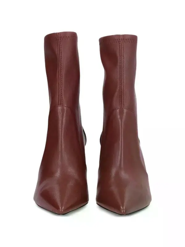 STUART WEITZMAN Power Leather Ankle Boots - Red