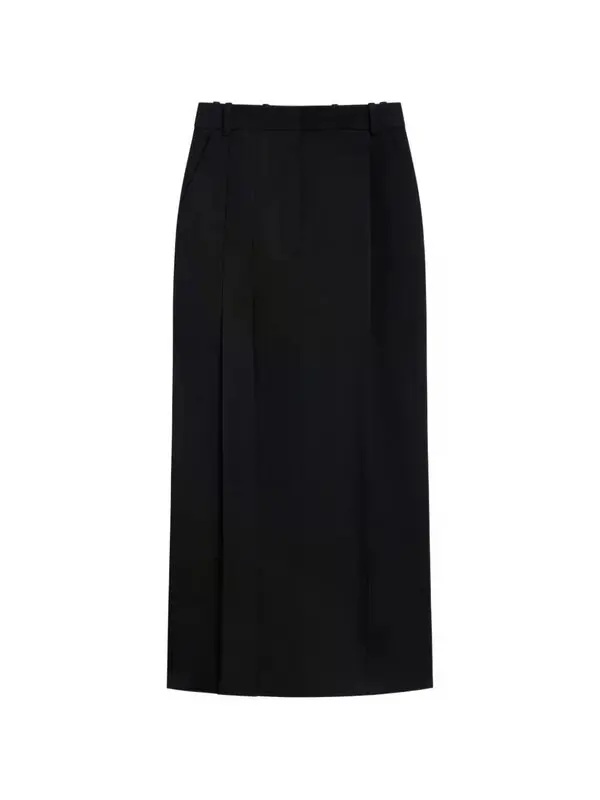 Givenchy Slashed Midi Skirt In Wool