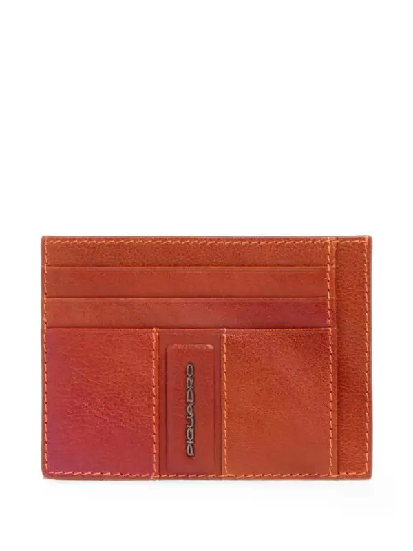 PIQUADRO Logo-plaque Leather Cardholder