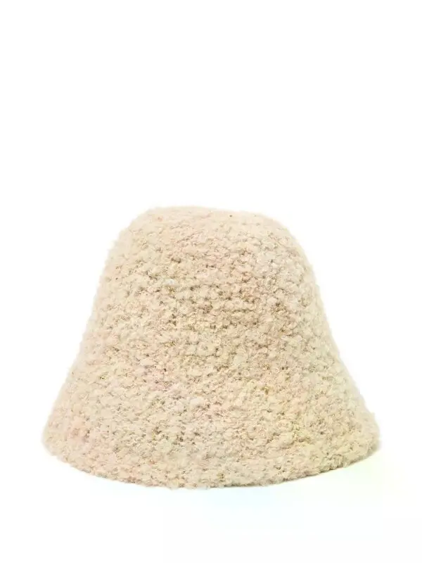 Peserico Bouclé-knit Cloche Hat - Neutrals
