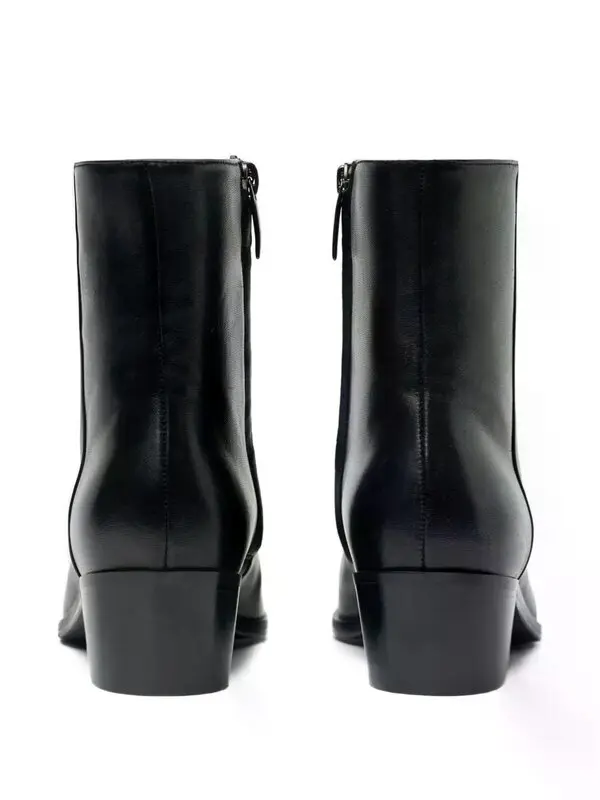 SCAROSSO Ambra Square-toe Ankle Boots