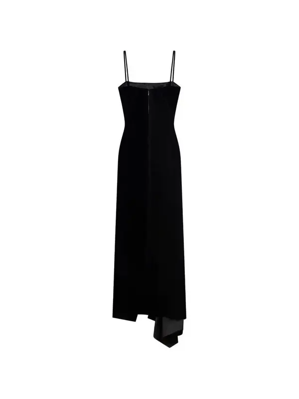 Givenchy Sliced Long Slashed Dress In Velvet