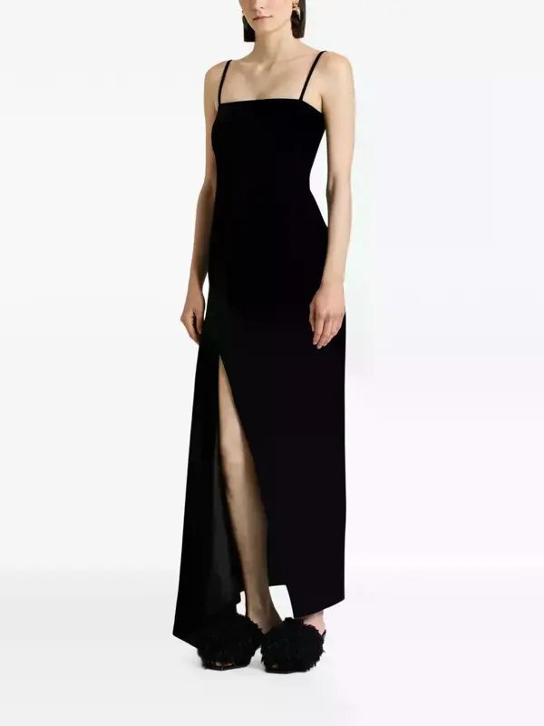 Givenchy Sliced Long Slashed Dress In Velvet