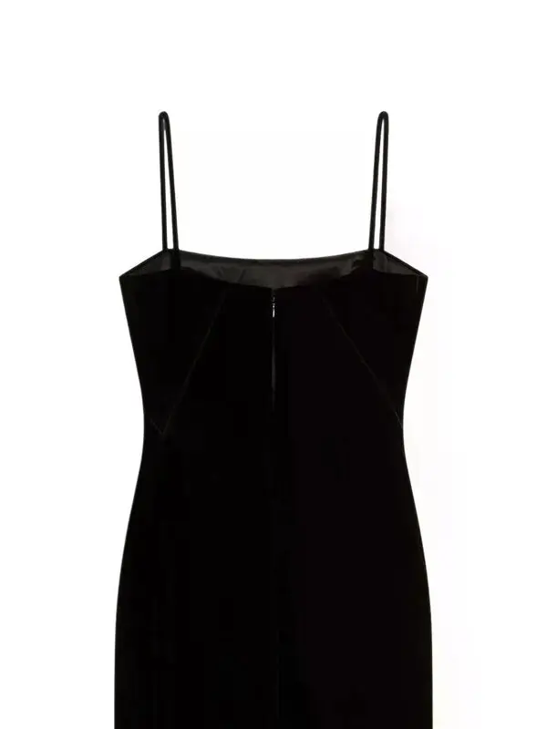 Givenchy Sliced Long Slashed Dress In Velvet