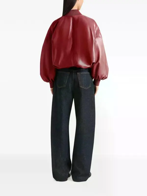 Givenchy Cropped Cocoon Bomber In Nappa Leather