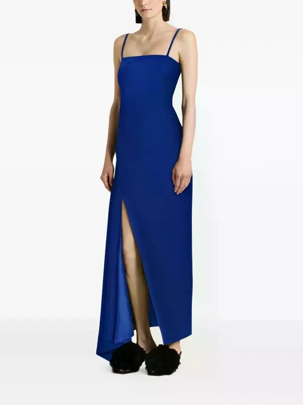 Givenchy Sliced Long Slashed Dress In Velvet