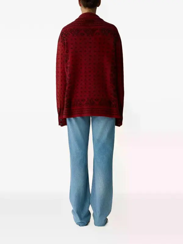 Guest In Residence Paisley-print Cashmere Shirt - Red