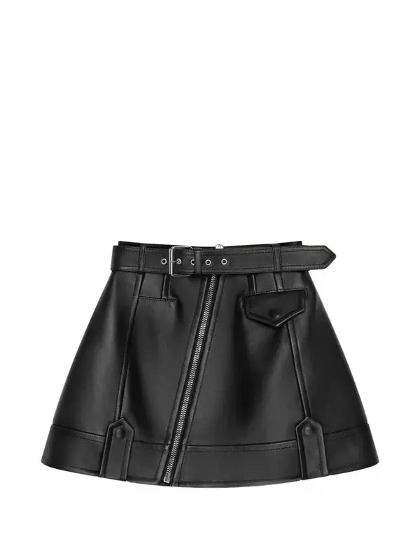 Givenchy Mini Biker Skirt In Nappa Leather