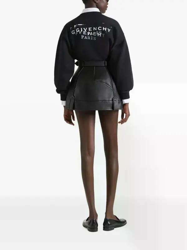 Givenchy Mini Biker Skirt In Nappa Leather