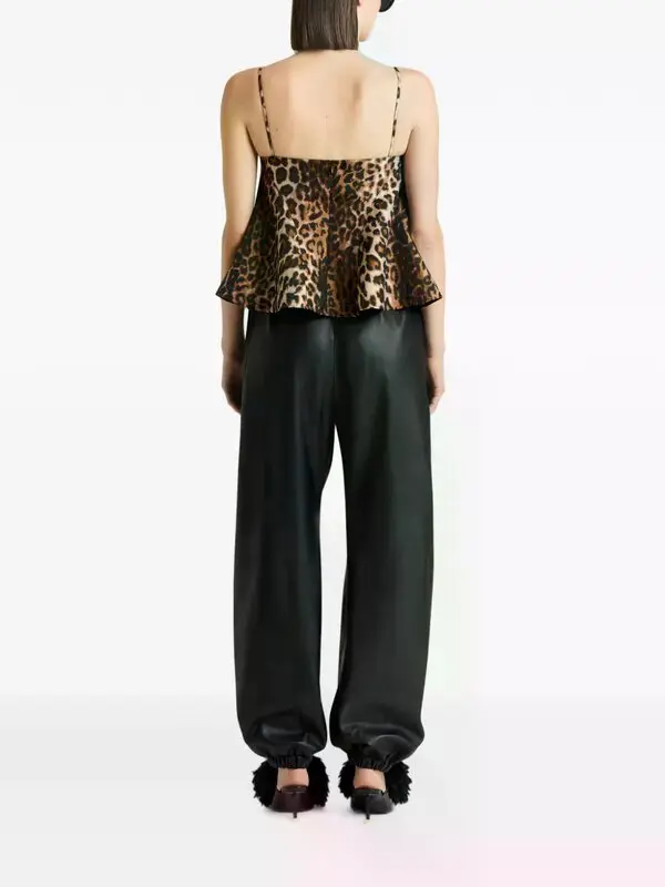 Givenchy Sliced Top In Leopard Jacquard