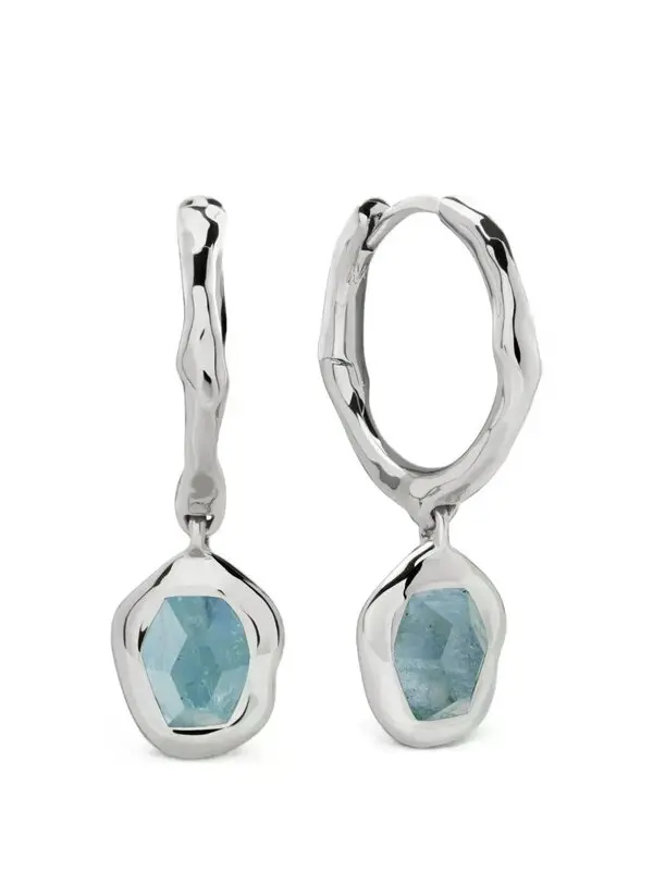 Monica Vinader Odyssey Gemstone Huggie Earrings
