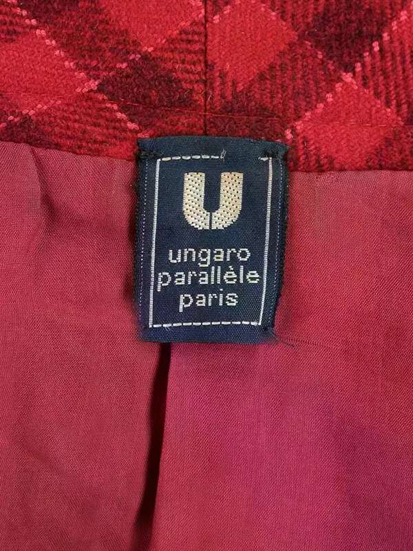 UNGARO Check Puff-sleeve Jacket