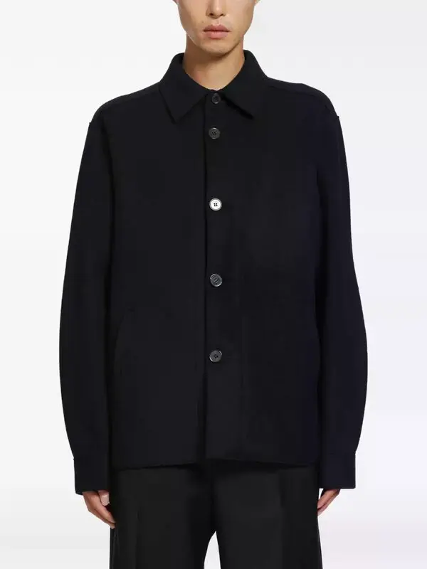 Harris Wharf London Button-fastening Shirt Jacket - Black