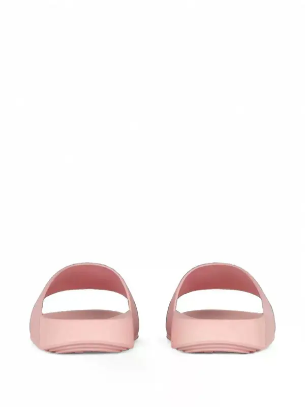 Givenchy Label Slide Mules In Rubber - Pink
