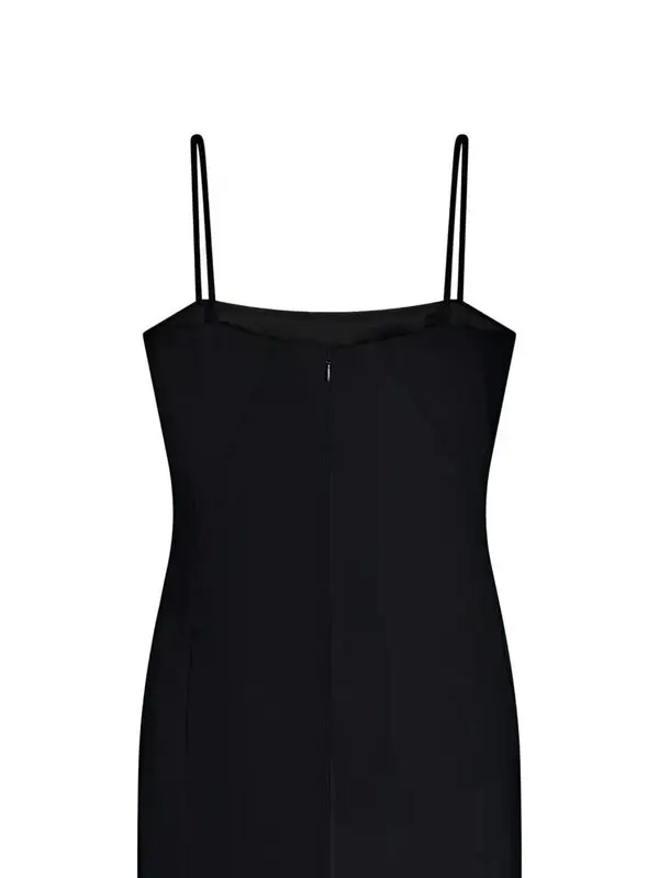 Givenchy Sliced Long Slashed Dress In Crepe Cady