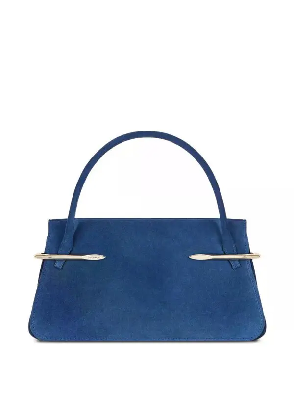 Givenchy Medium Pinch Bag In Suede Leather - Blue