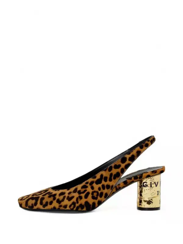 Givenchy Tape Slingbacks In Leopard-effect Pony Leather