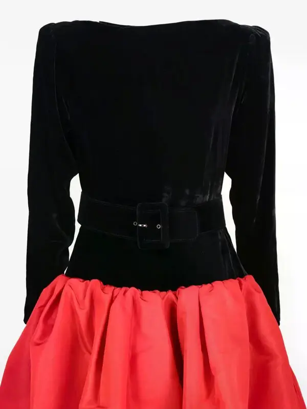 Saint Laurent 1988*1989 Belted High-low Gown Dress