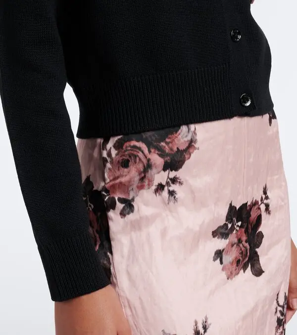 Erdem Embellished Wool Cardigan