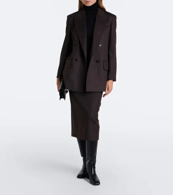 Max Mara Camel Hair Pencil Skirt