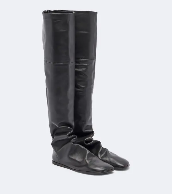 LEMAIRE Glove Leather Knee-high Boots