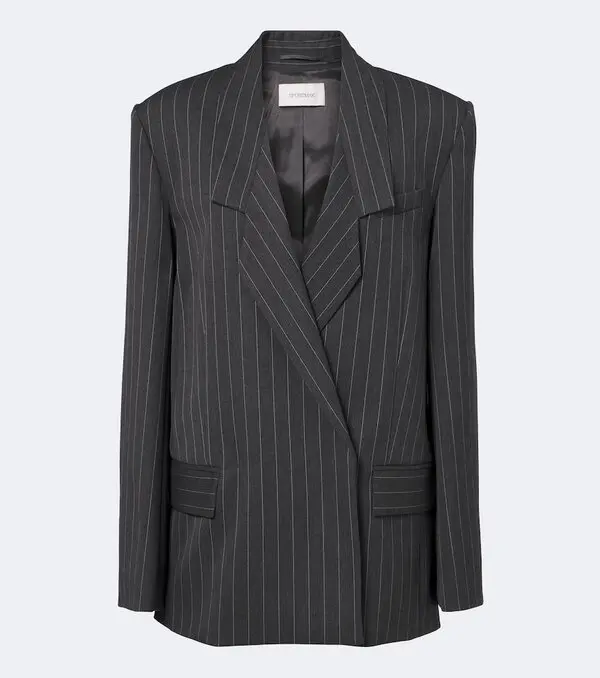 Sportmax Oversized Pinstriped Wool-blend Blazer