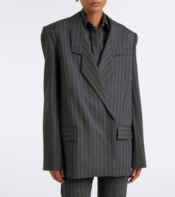 Sportmax Oversized Pinstriped Wool-blend Blazer