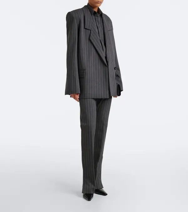Sportmax Oversized Pinstriped Wool-blend Blazer