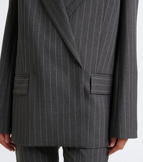 Sportmax Oversized Pinstriped Wool-blend Blazer