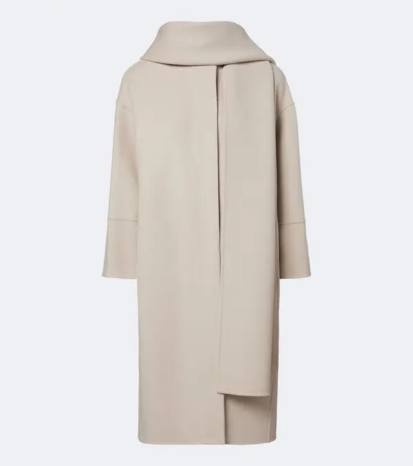 Max Mara Scarf-detail Virgin Wool Coat