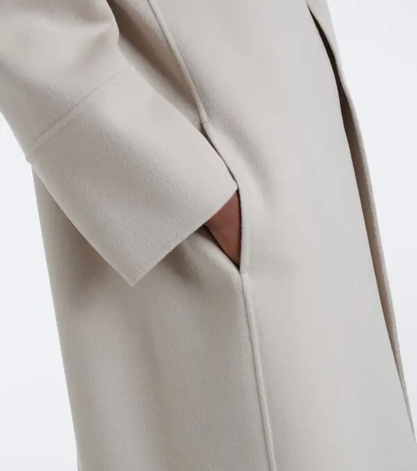 Max Mara Scarf-detail Virgin Wool Coat