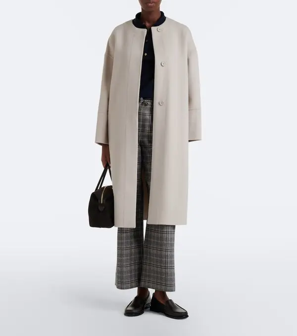 Max Mara Scarf-detail Virgin Wool Coat