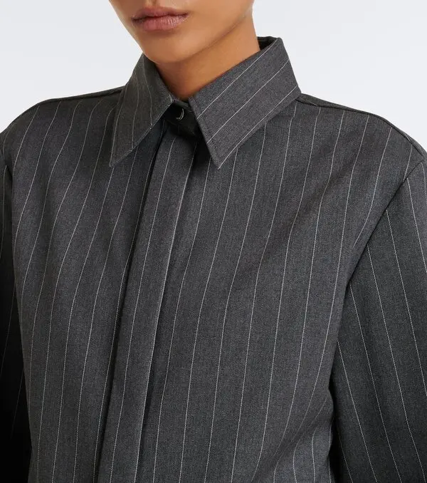 Sportmax Pinstriped Wool-blend Shirt