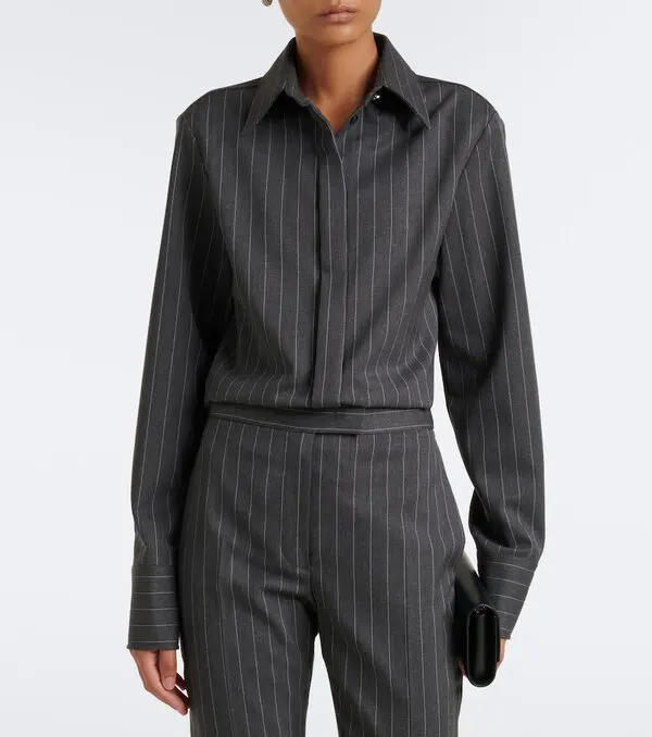 Sportmax Pinstriped Wool-blend Shirt