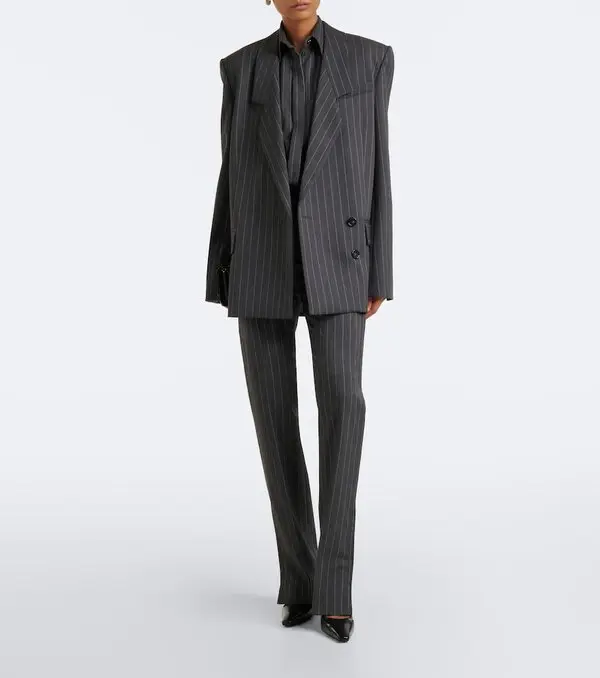 Sportmax Pinstriped Wool-blend Shirt