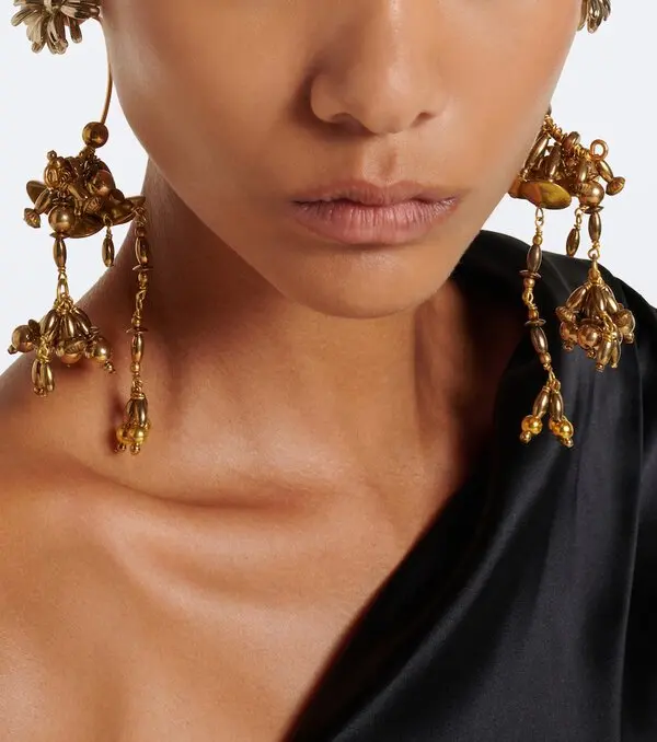 Dries Van Noten Embellished Drop Earrings