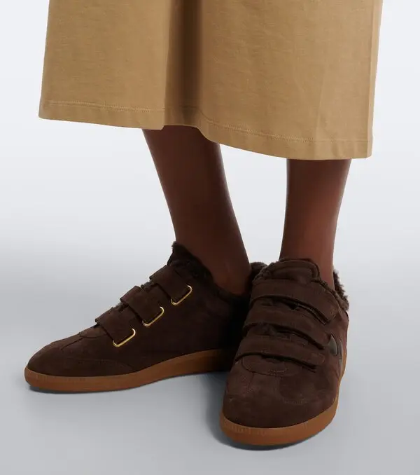 Isabel Marant Étoile Beth Shearling-lined Suede Sneakers