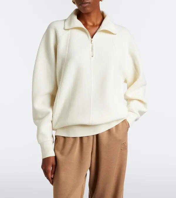 Max Mara Wool And Cashmere Half-zip Sweater