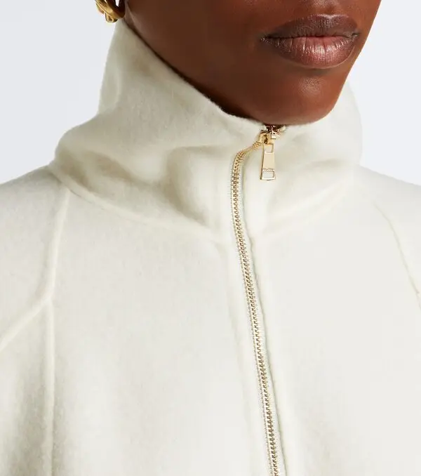 Max Mara Wool And Cashmere Half-zip Sweater