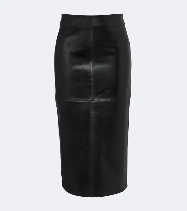 Sportmax Leather Pencil Skirt